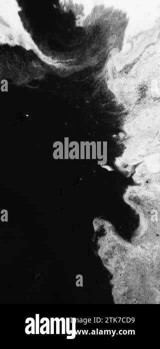 Vertical video. Black ink water. Transition overlay. Dirt flow motion ...