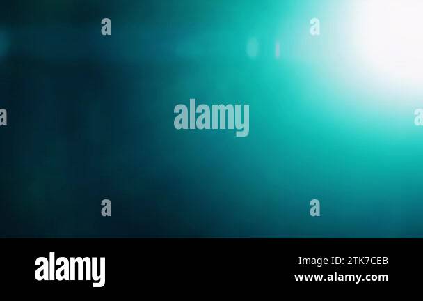 Real light leaks with bokeh anamorphic lens flares from looped moving blue beam of light in ...