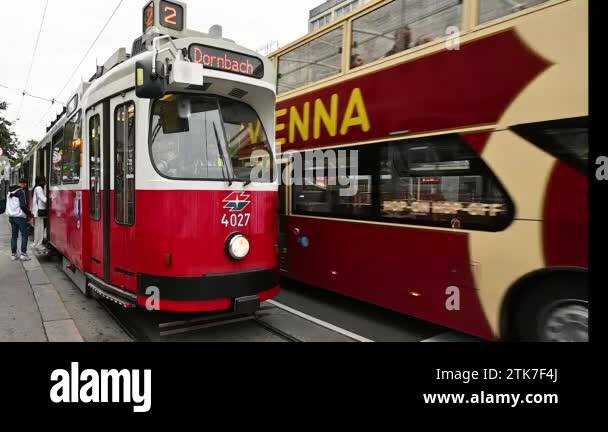 Red and white trams Stock Videos & Footage - HD and 4K Video Clips - Alamy