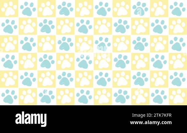 Animal footprints pattern Background (loop in 6 seconds, 4 colors set ...
