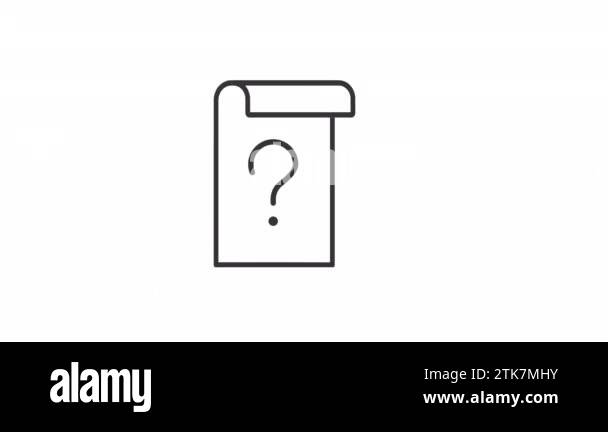 Animated unclear data linear icon. Inaccurate reporting. Unreliable ...