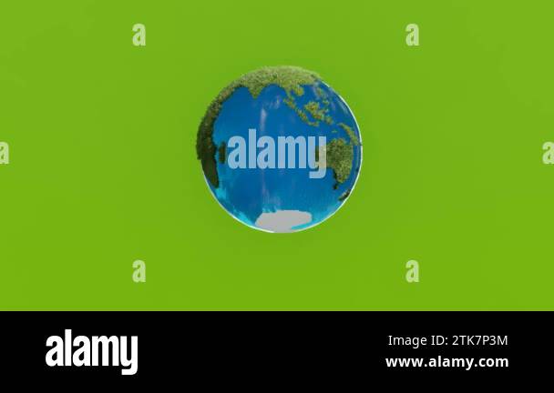 Seamless loop animation of rotating realistic planet Earth with clouds ...