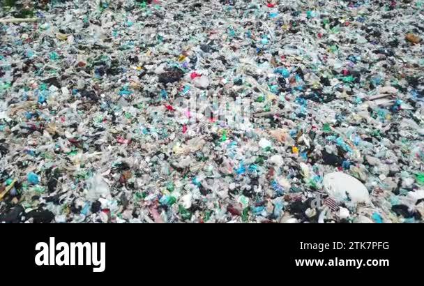 Shooting from a copter of the city landfill. Problems of urbanization ...