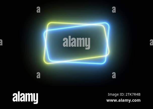 neon square frame and mix two frames walk and color change frame color ...