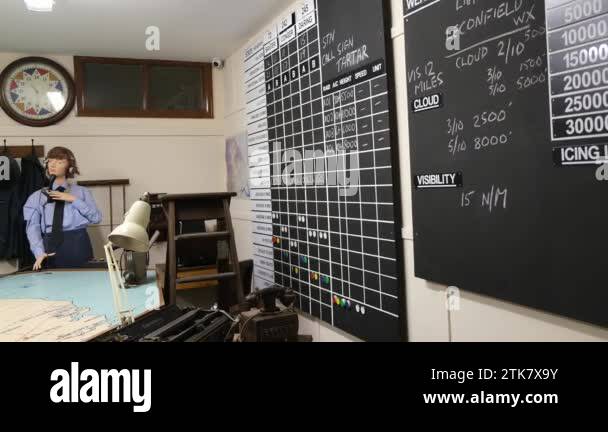 Depiction of world war two aircraft plotting room to control Royal Air ...