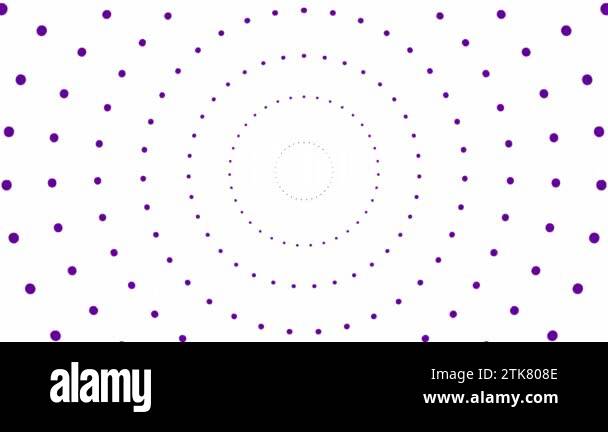 Animated increasing violet dots circles from the center. Vector ...