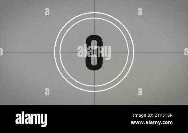 Countdown 4K animation movie (10 sec ) | Old film motif Stock Video ...