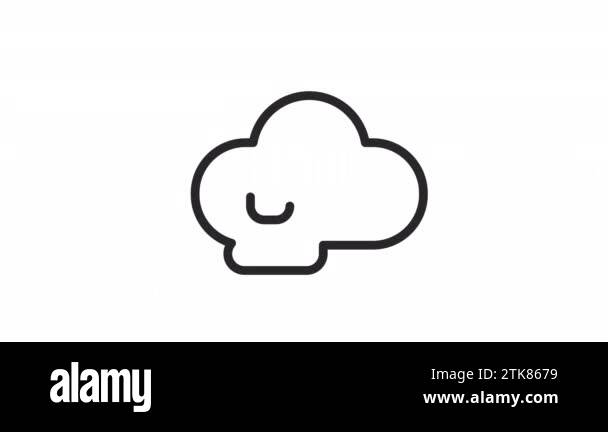 Animated carbon linear icon. Atmosphere contamination. Ecological ...
