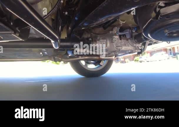 Bottom car view for safety inspection. Test Drive. Concept of PPI or ...