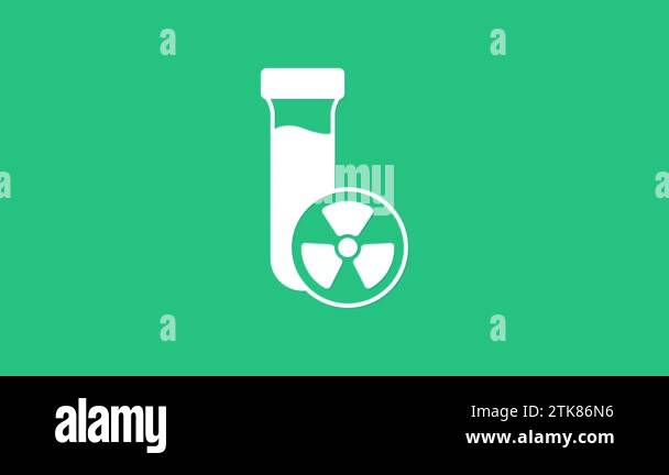 White Laboratory chemical beaker with toxic liquid icon isolated on ...