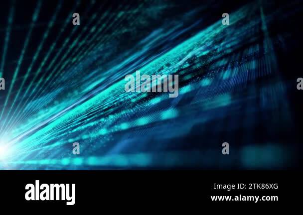 Immersive cyber space with captivating motion abstract matrix particles ...