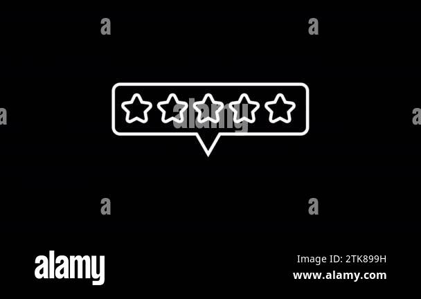 ratting star concept animation - 2d motion animation. 4k video clip ...