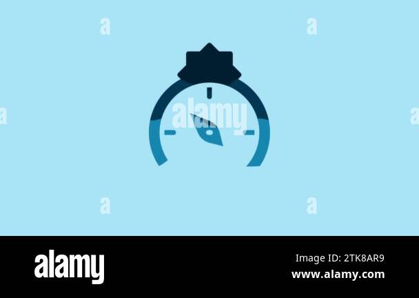 Blue Qibla icon isolated on blue background. Qibla Islamic Arab term ...