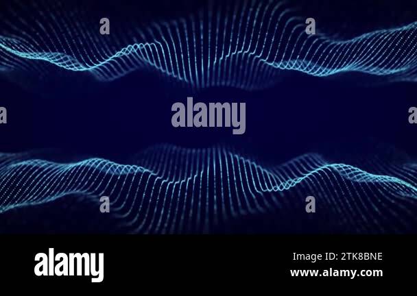 3d dynamic double digital wave. Smart technology wave. Flow digital ...