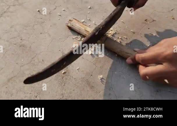 Making Gilli with desi sword. Gilli Danda (also spelled Gulli-Danda ...