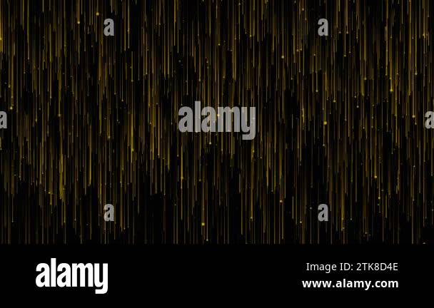 4K 3D Gold glitter particles background shining stars falling down ...