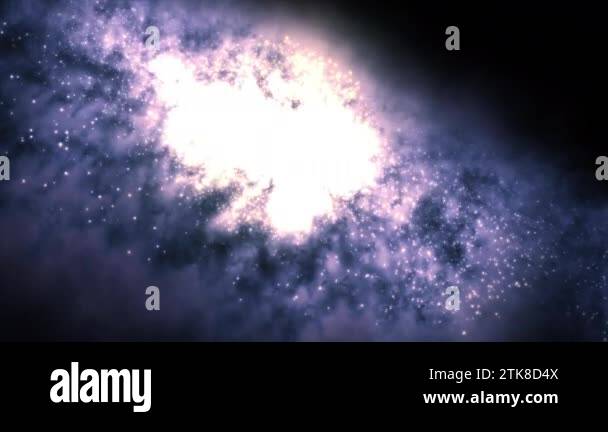 Bright galaxy consisting of nebulae and star clusters. The central part ...