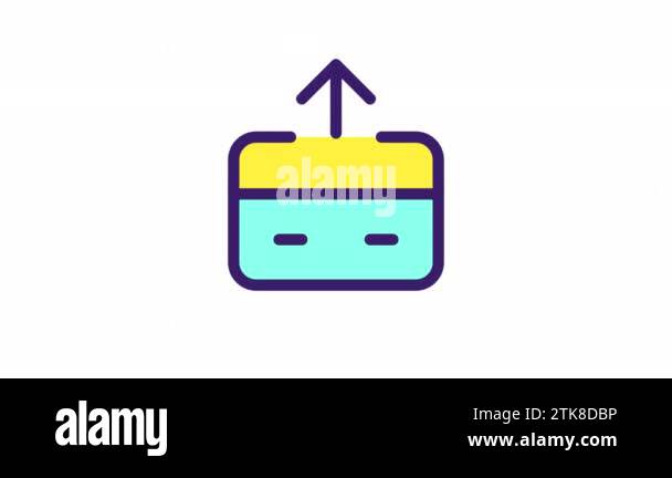Animated transaction color ui icon. Payment card operation. Electronic ...