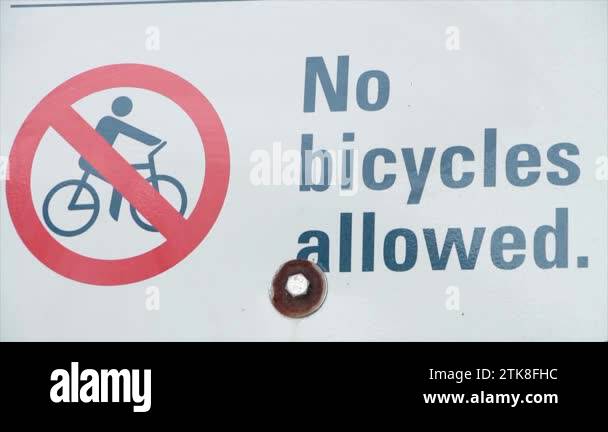 Bicycle by no entry sign Stock Videos & Footage - HD and 4K Video Clips ...