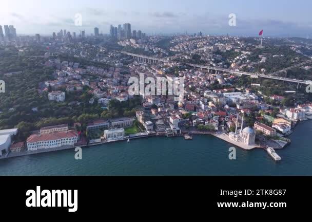 Istanbul, Turkey. Istanbul Canal, Grand Mecidiye Mosque, Bosphoros ...