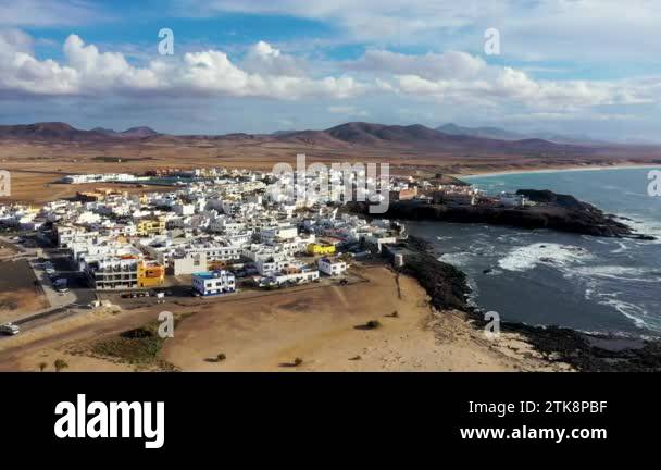 Panoramic view of El Cotillo city in Fuerteventura, Canary Islands ...