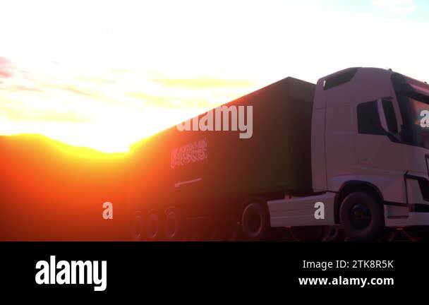 Cargo trucks with Saudi Arabia flag. Trucks from Saudi Arabia loading ...