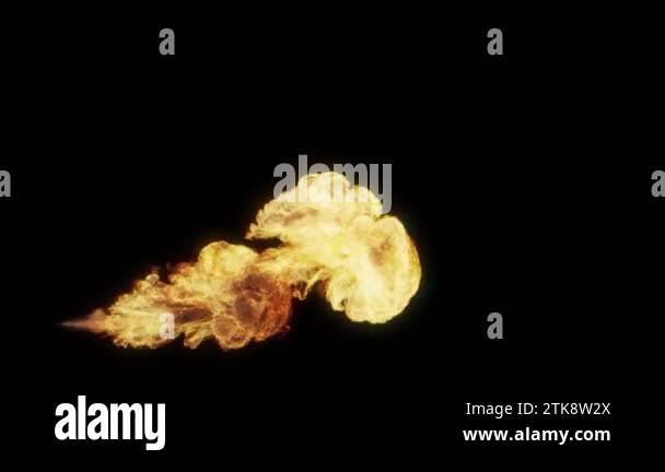Big fire and flame burst - side shot with alpha mask pass - 4K Pro Res ...