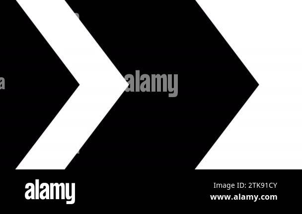 Formation of arrow. Dynamic black and white transition animation with ...