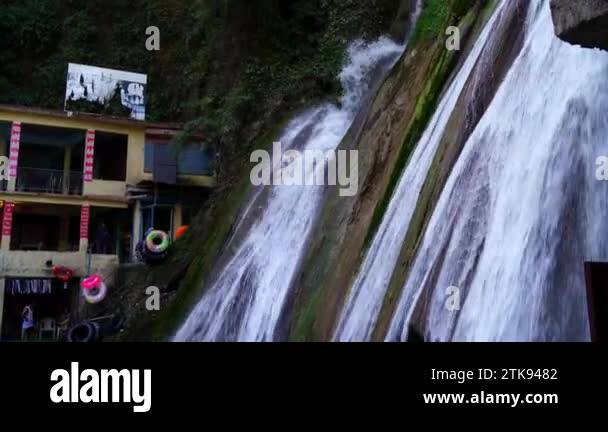 Uttarakhand, India - Sep 2022: Kempty Falls is a waterfall in Ram Gaon ...