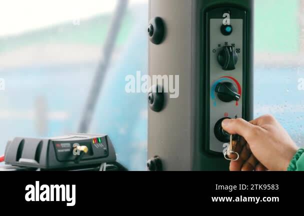 Starting the engine by turning the key in the ignition lock ...