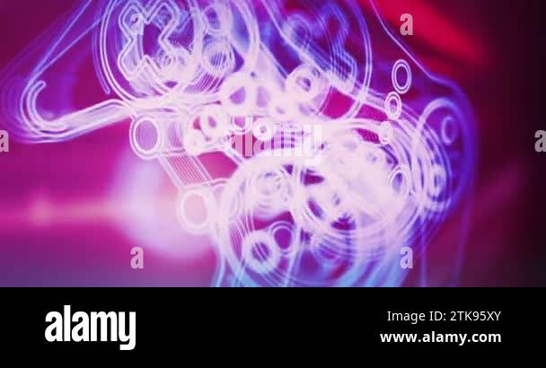 Esport retro video game pad and digital sport gaming symbol rotating on ...