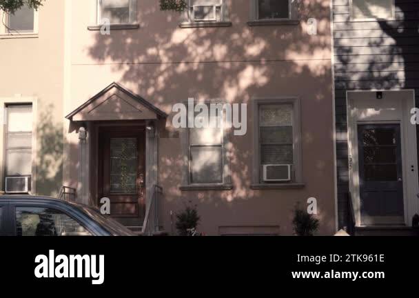 new york city streets. the daytime streets and row homes of new york ...