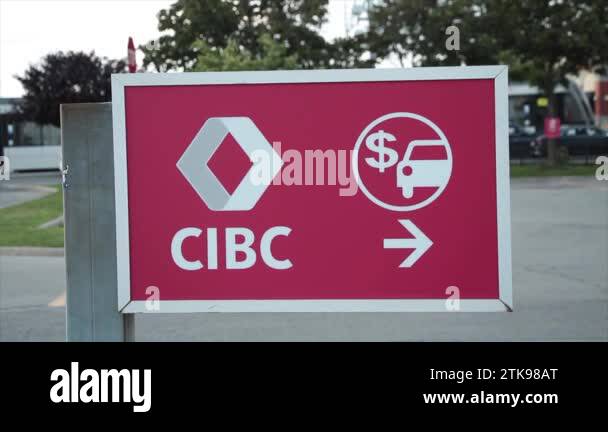 cibc canadian imperial bank of commerce drive thru atm bank machine ...