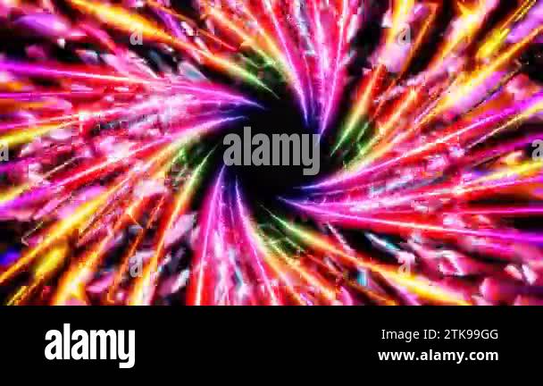 abstract background colorful sci-fi spiral tunnel for music visualization vj loop. 4k footage ...