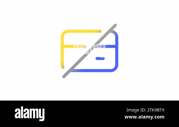 Animated reject gradient ui icon. Decline payment. Failure. Seamless loop HD video with alpha ...