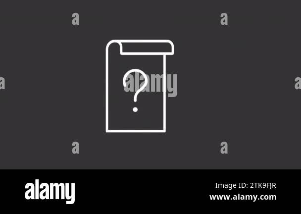 Animated vague sheet white line icon. Misleading financial statement ...