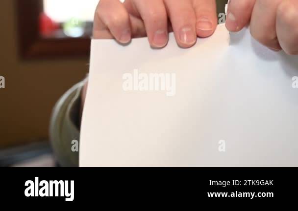 Sheet of paper torn in half Stock Videos & Footage - HD and 4K Video ...