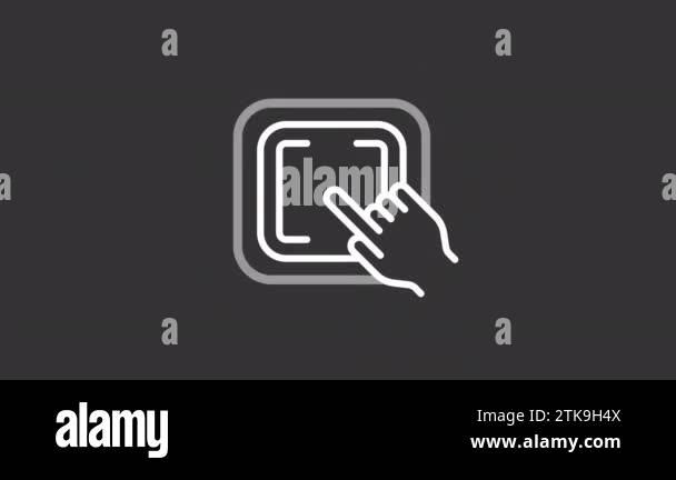 Animated get answer white line icon. Asking for information. Quick ...