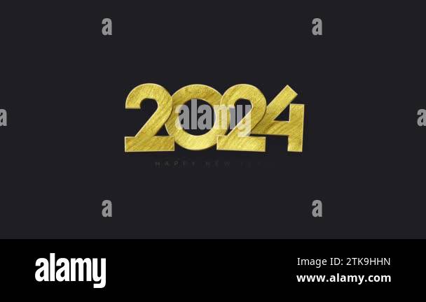 Happy New Year 2024 animation with unique, modern and clean moving ...