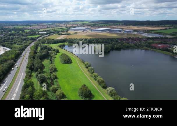 Aerial Footage of Most Beautiful British Roads and Traffic Passing ...