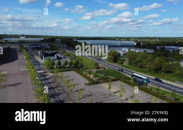 Aerial Footage of Most Beautiful British Roads and Traffic Passing ...