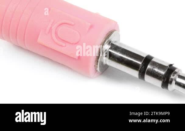 Audio jack, microphone jack, isolated on a white background. Extreme ...