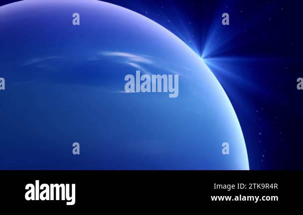 Realistic Neptune Planet Animation with Seamless Loop Stock Video ...