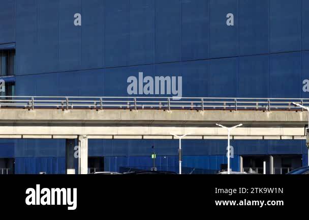 Copenhagen, Denmark A Metro train on the M1 line at the DR-Byen Metro ...