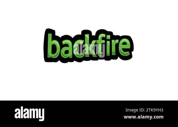 White screen animation video written BACKFIRE Stock Video Footage - Alamy