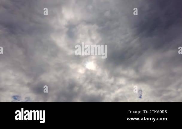 Cumulus cloud cloudscape timelapse. Dark sky cloud background, dark ...