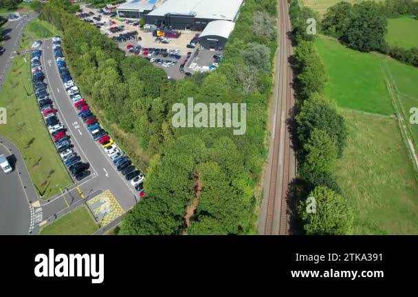 Aerial Footage of Most Beautiful British Roads and Traffic Passing ...