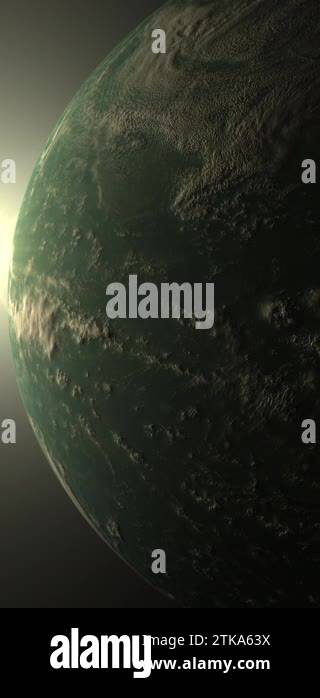 Exoplanet Kepler 22b in the outer space with solar atmosphere. 4K ...