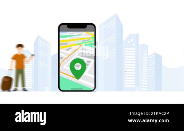 Taxi app service background 4k Stock Video Footage - Alamy