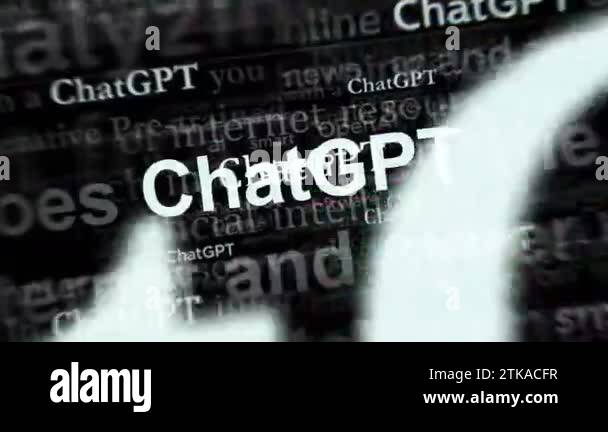 ChatGPT headline news across international media with OpenAI, chat gpt ai bot. Abstract concept ...